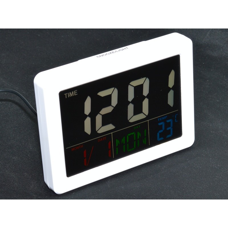 Ceas Digital cu Ecran LCD Alb RO2000W - Roelectro