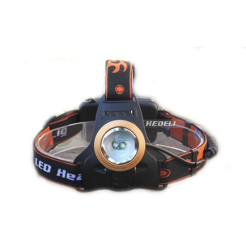 Lanterna Frontala Led 2xT6 CREE 18650 Lumina Alb/Verde - Roelectro